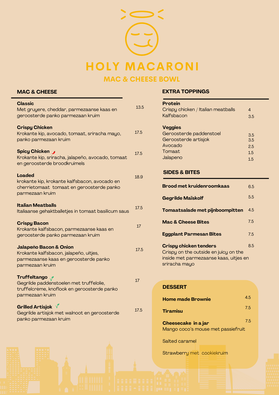 MENU – HOLY MACARONI